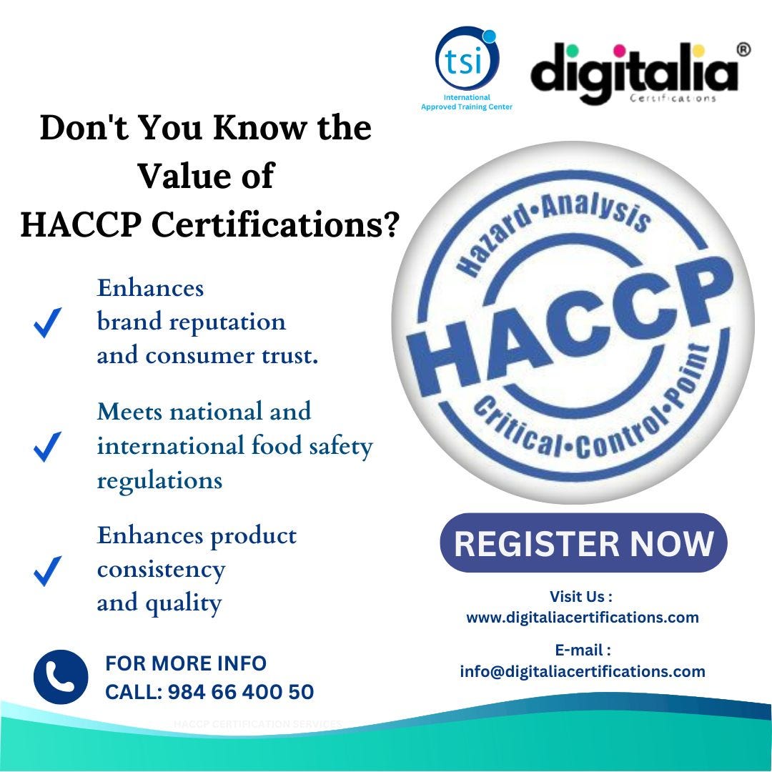 HACCP CERTIFICATIONS SERVICES. Certification of HACCP in a food… | by foodsafety | Mar, 2025 ...