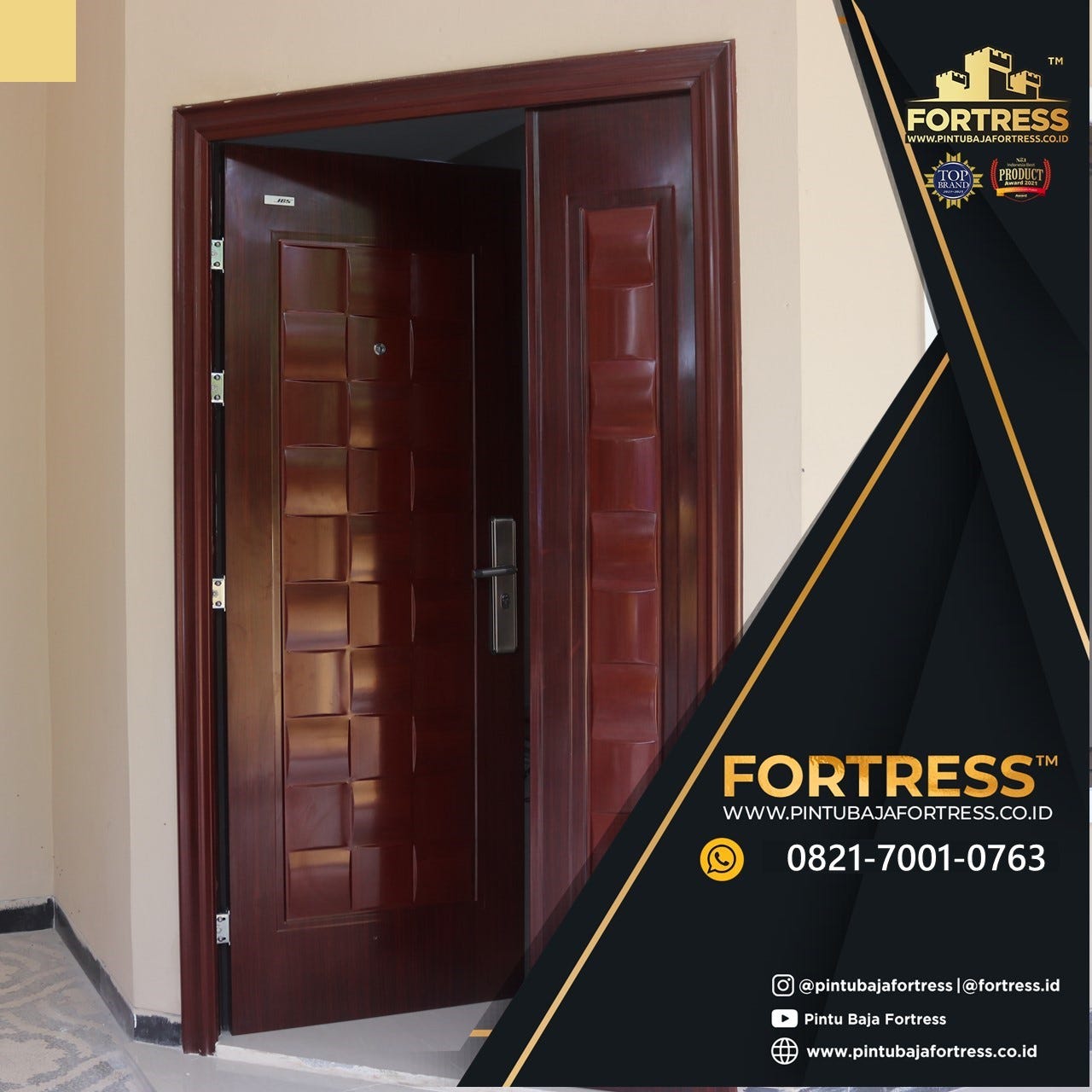 INOVATIF..! WA 0821 7001 0763 (FORTRESS) Pembuat Pintu Minimalis Warna ...