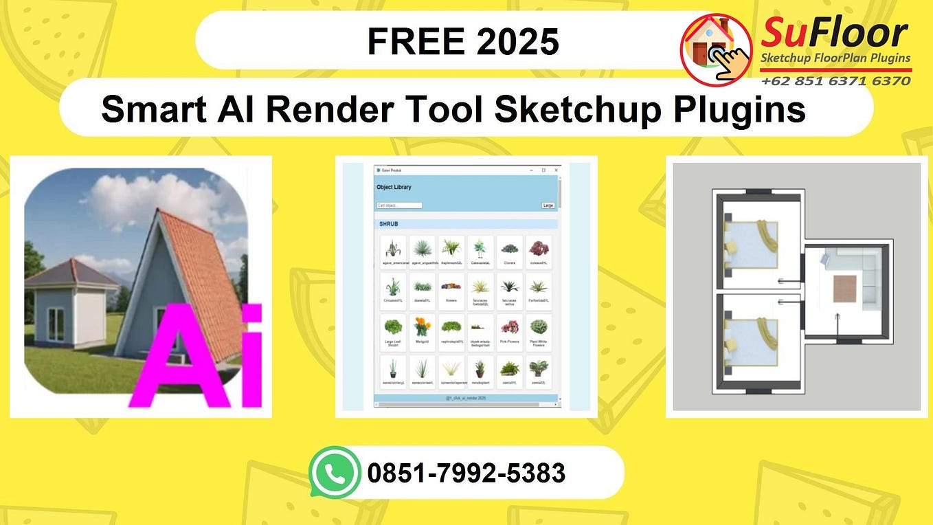 FREE, WA 0851–7992–5383 2025 Smart AI Render Tool Sketchup Plugins ...