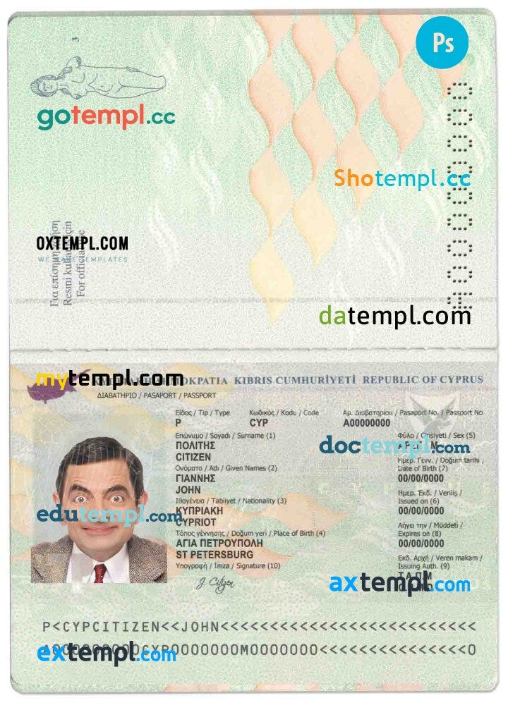 Cuba passport PSD download template | by Intempl Passport templates ...