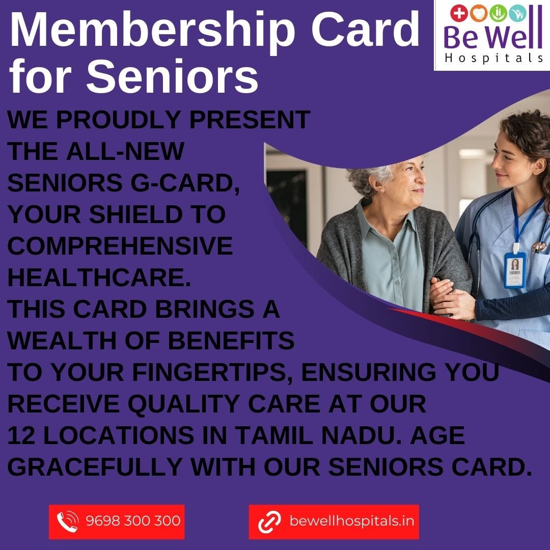 Senior Citizens Health Card - Be Well Hospitals - Medium