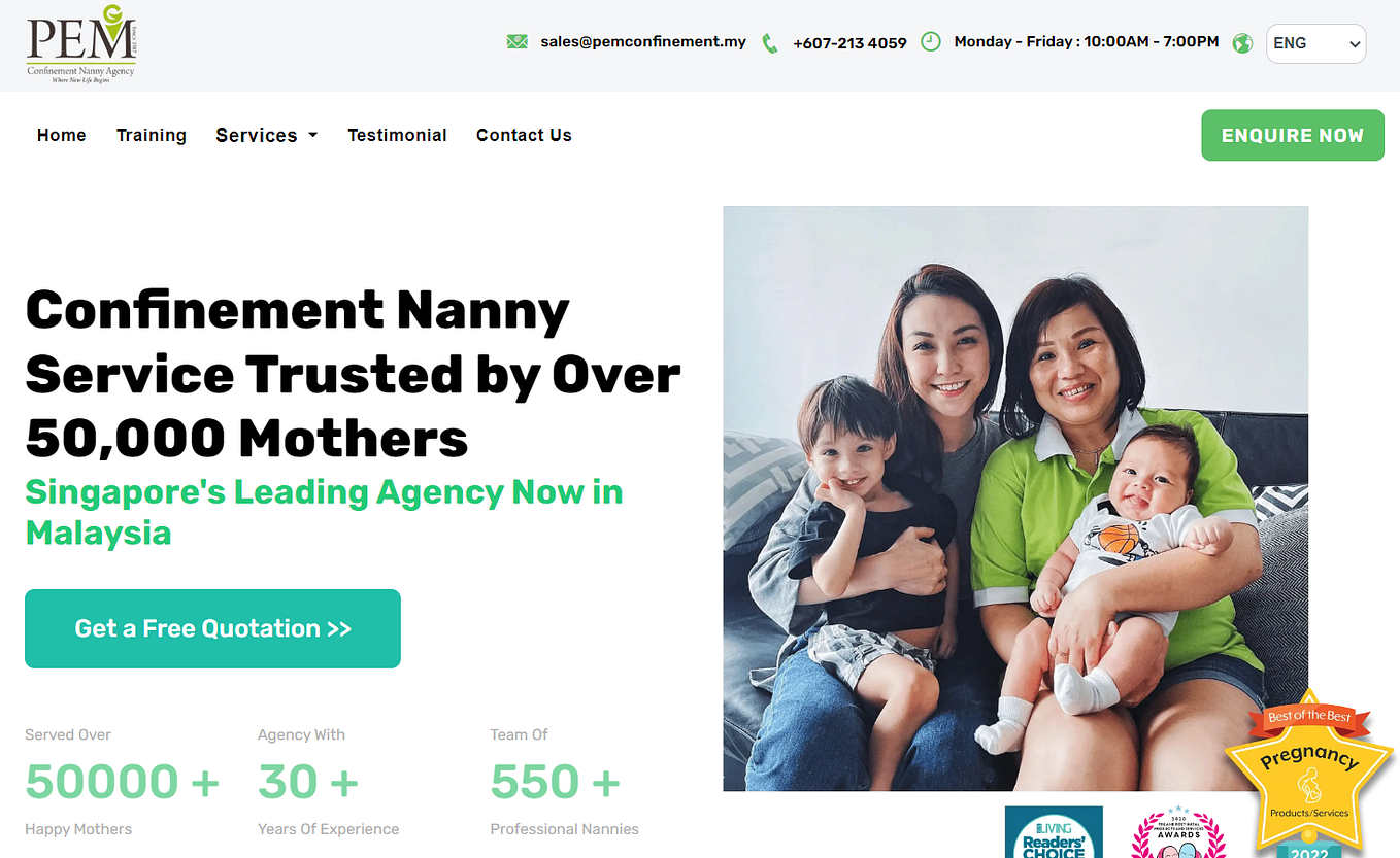 Malaysia Confinement Nanny Agency Reviews | PEM Confinement Nanny Agency ...