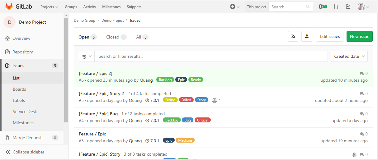 Create an agile project with Gitlab | by Quang T | Product Sandbox | Medium