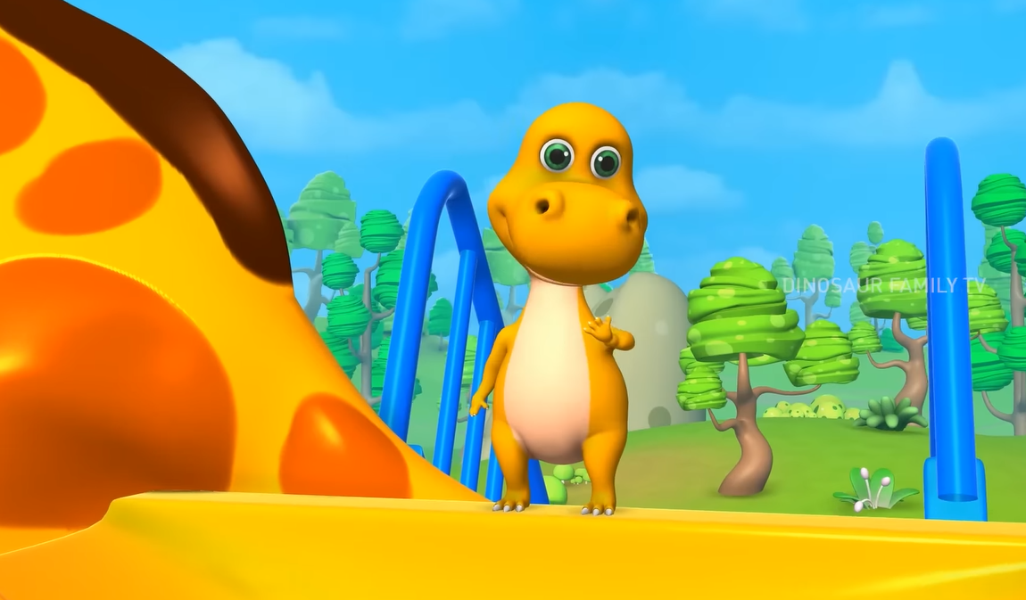 Friendly T Rex and Elephant Save Baby Dinosaur from Dig in Jungle ...