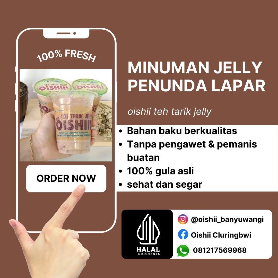 OISHII TEH TARIK JELLY SEGAR DAN SEHAT - Oishiibanyuwangi - Medium