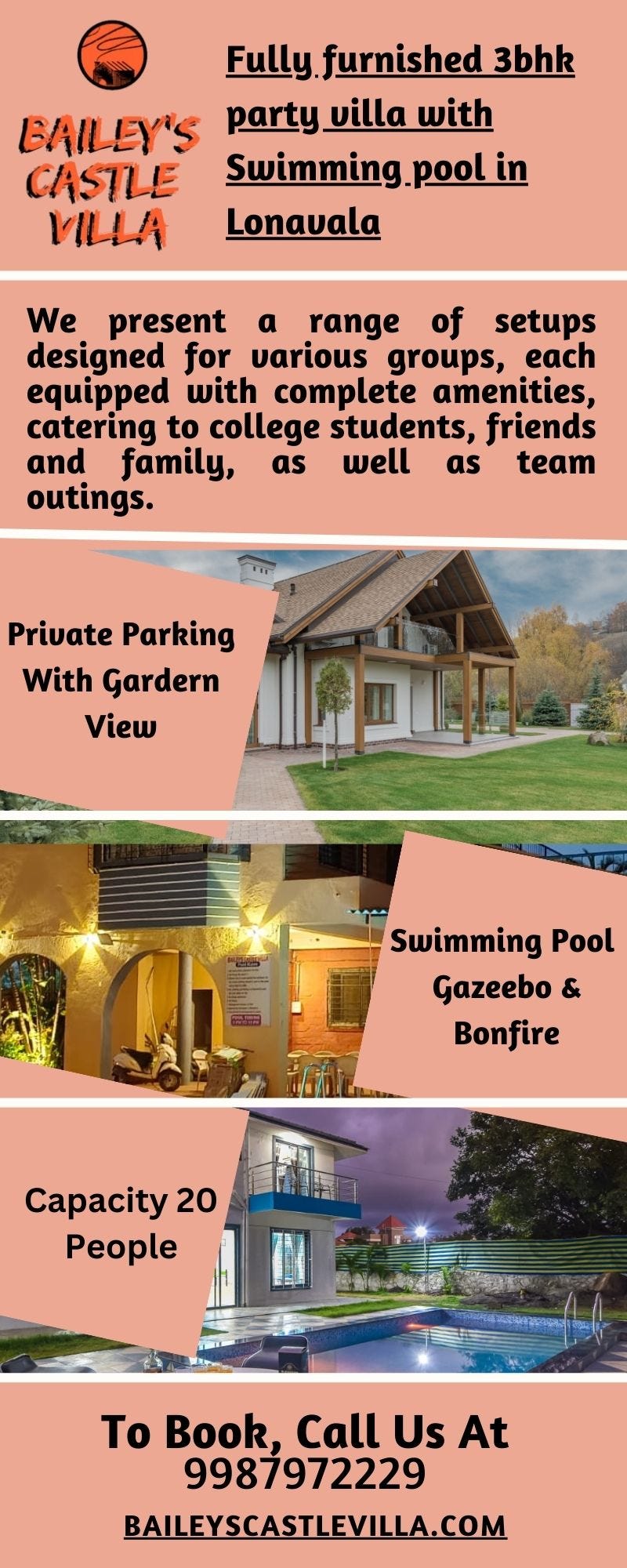 4bhk Party Villa with Swimming Pool in Lonavala | Bailey’s Castle Villa ...