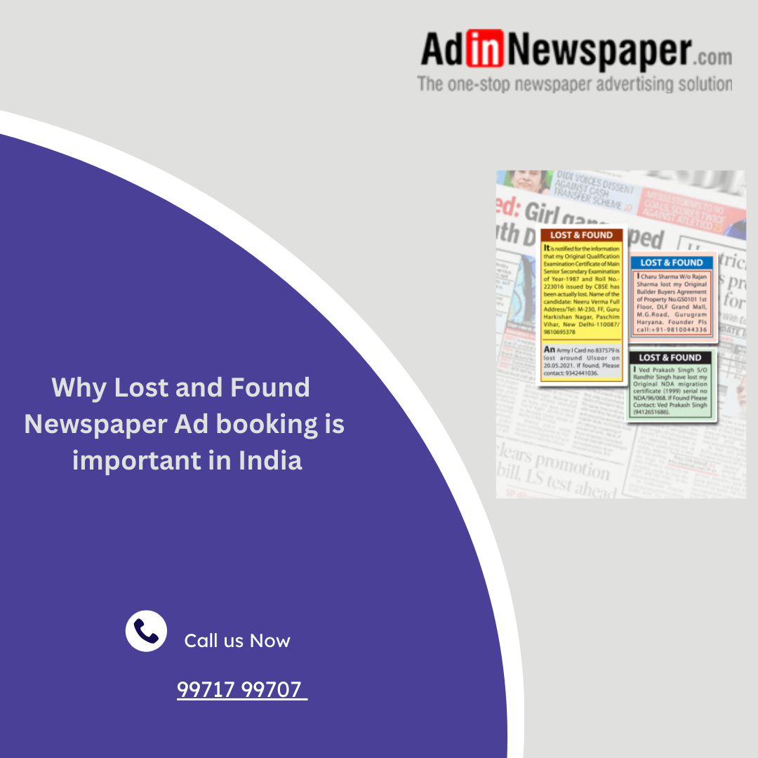 Why Book Lost and Found Advertisement for The Tribune Newspaper? | by ...