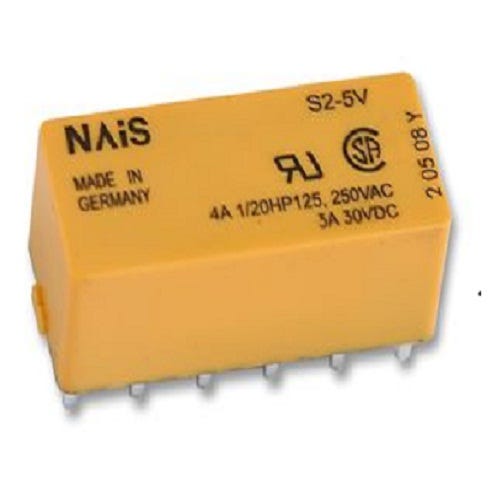 Panasonic PCB Signal Relay. Panasonic 2A 24VDC DPDT SEALED PCB Low ...