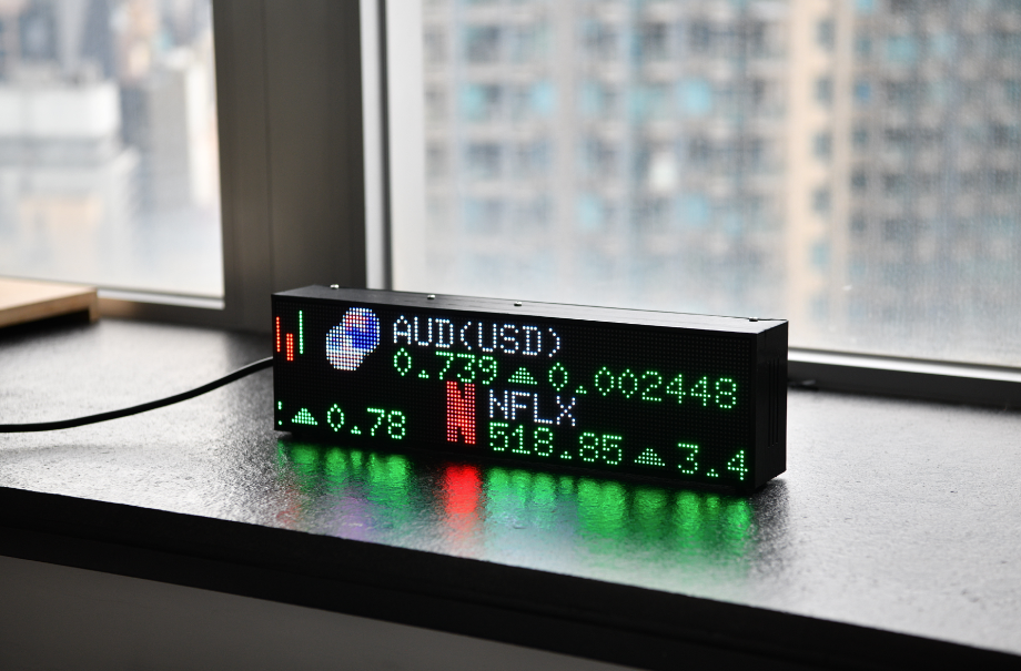 Track Top Gainers, Losers, and Most Active Stocks with Fintic: Your RGB LED Stock Ticker for ...