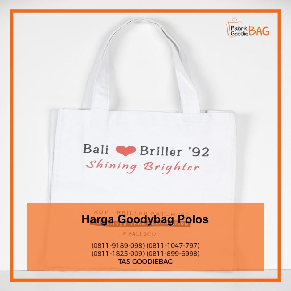 Harga Goodie bag Kain Murah - Produksi Goodiebag Sablon - Medium