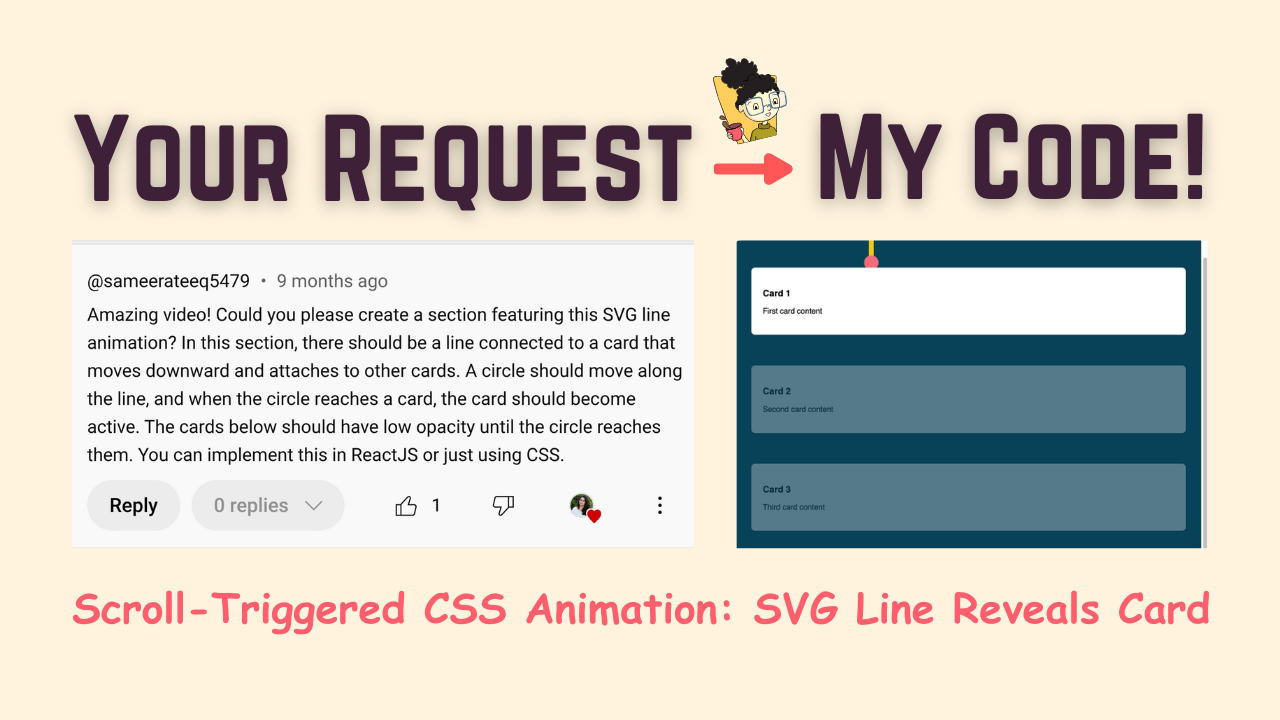 CSS only: Animation of a line and a circle that moves along with the ...