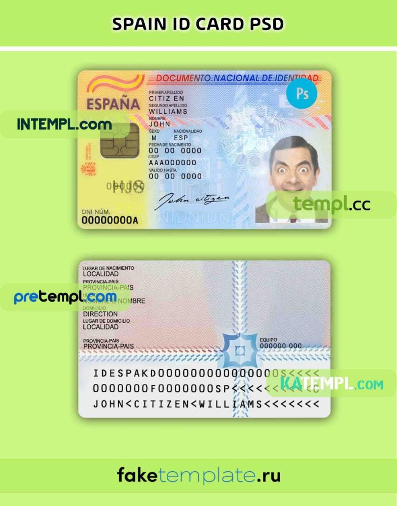 USA Colorado identity card PSD download template, under 21 - Intempl ID ...