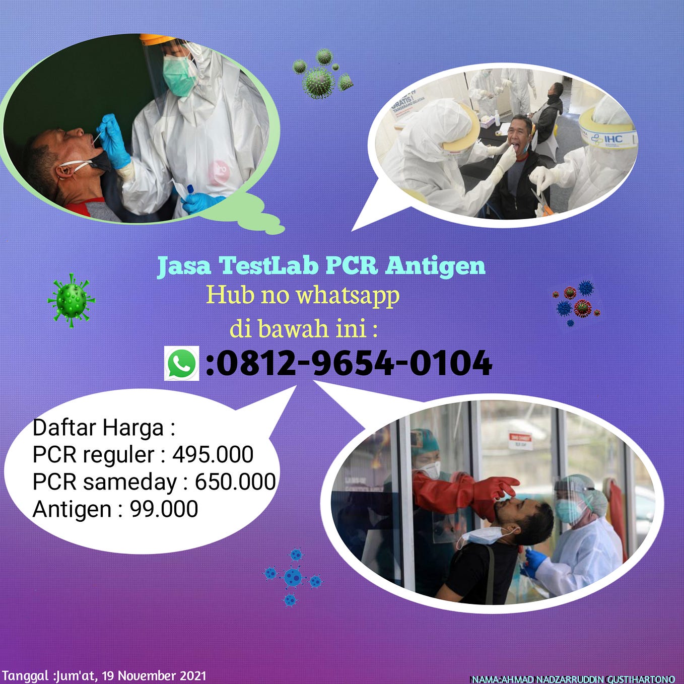 AKURAT.! Wa 0812-9654-0104 Surat Lab Tes PCR Antigen Kemenkes Di Bekasi ...
