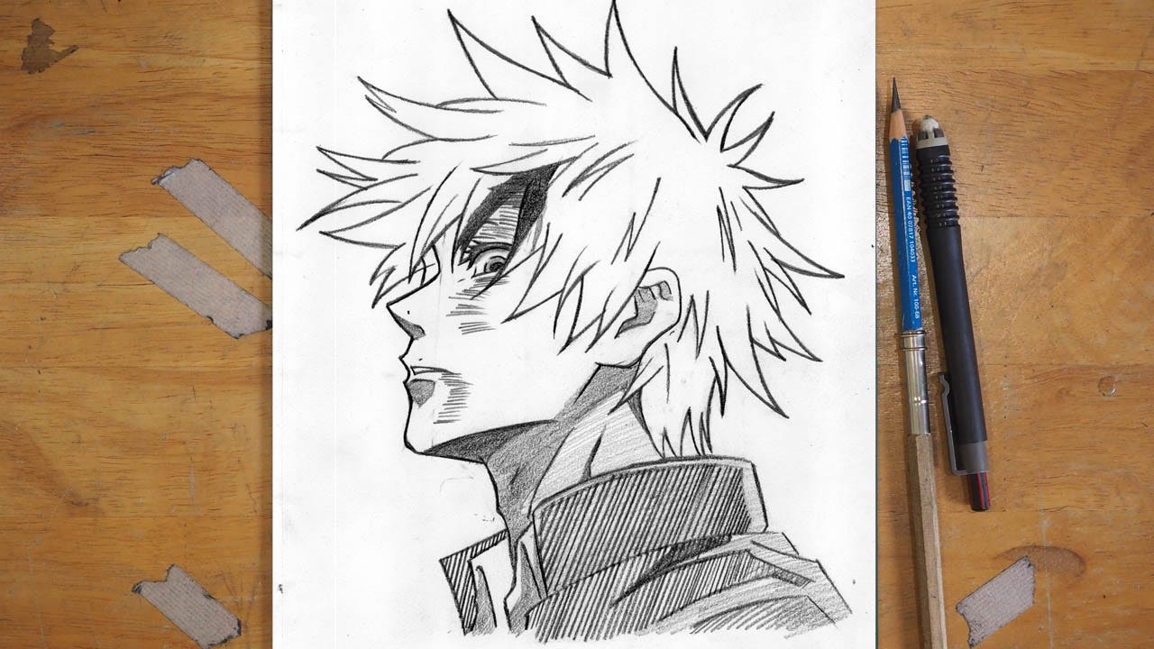 How to Draw Sasuke Uchiha Easy Step by Step Tutorial - Anime Drawing ...