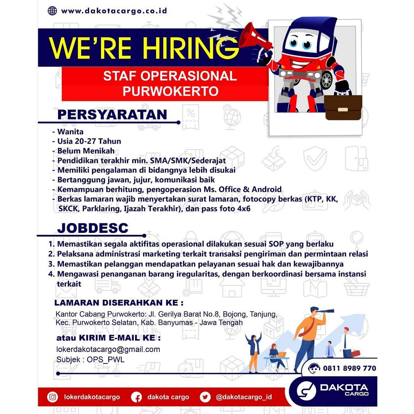 Lowongan Kerja PT Boyang Industrial Purbalingga Posisi: Staff Admin Deadline: 24 Mei 2021 # ...
