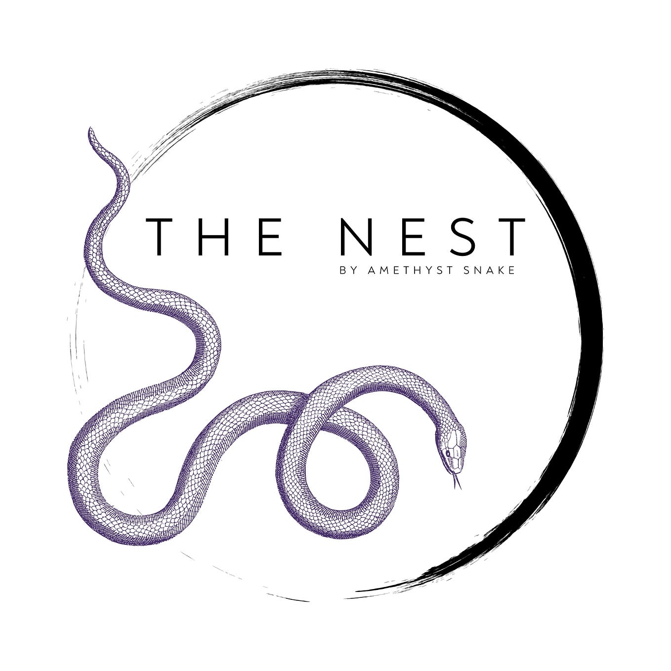 On the origins of the snake - Amethyst Snake - Medium