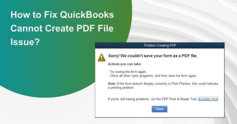How to Resolve QuickBooks Cannot Create a PDF File. | by QASolved | Nov, 2023 | Medium