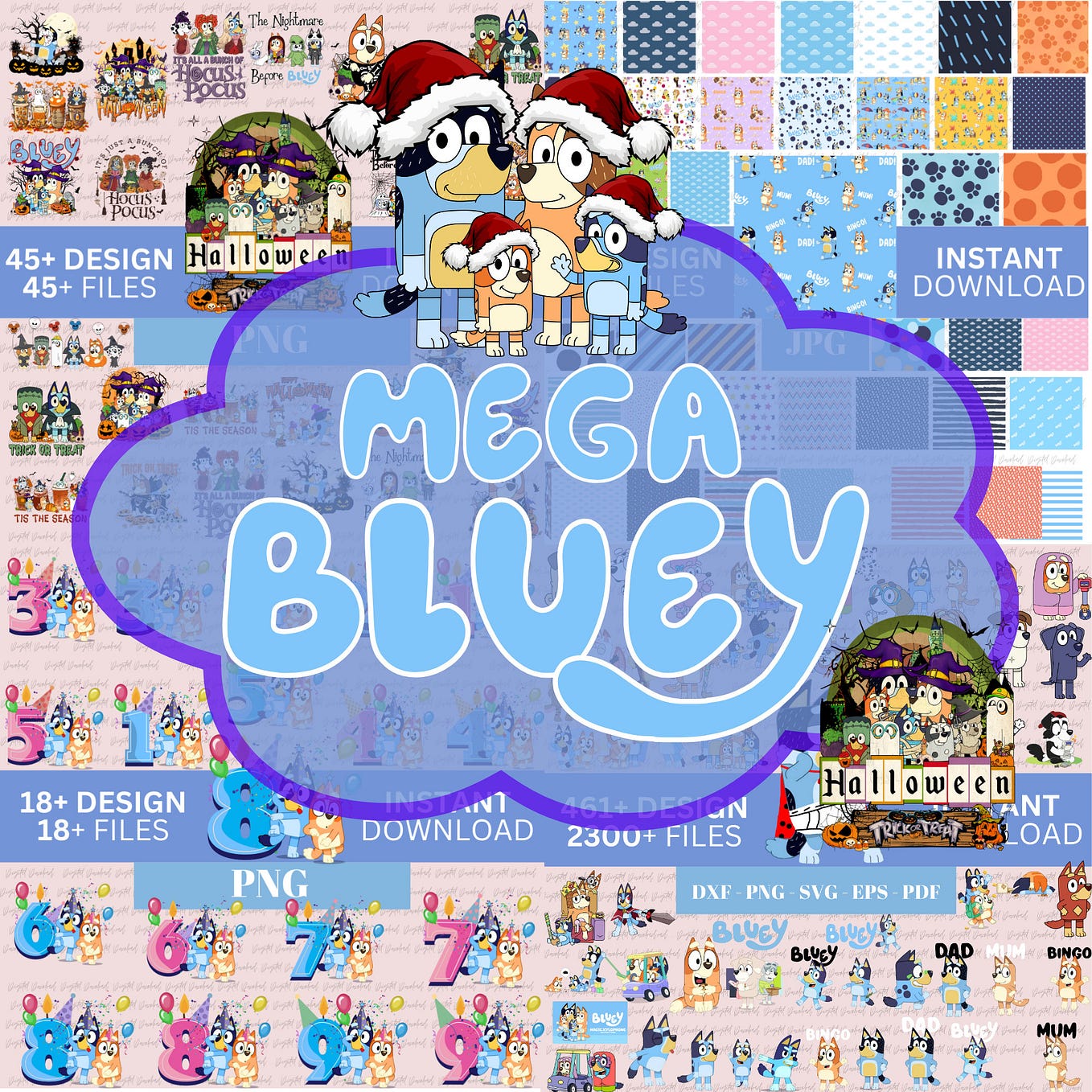 Bluey Alphabet PNGs: High-Resolution Digital Downloads. SVG — PNG 3000 ...