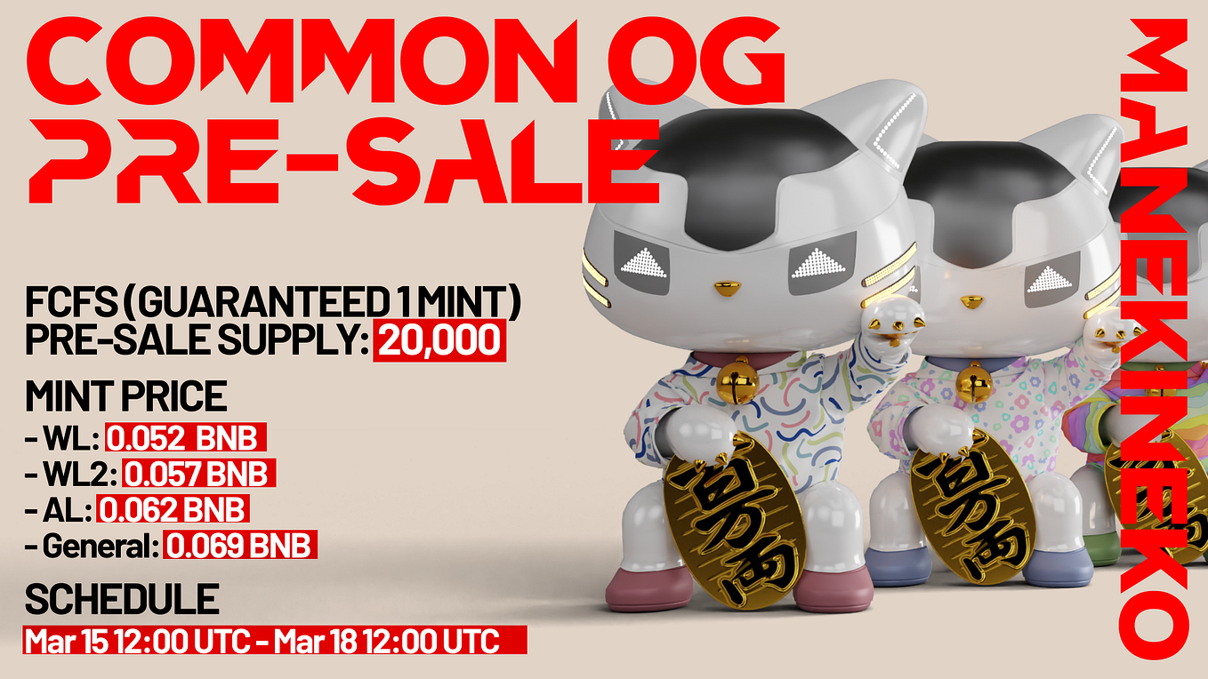 MANEKINEKO NFT Presale Reaches Mint Cap in 7 Minutes, Final ...