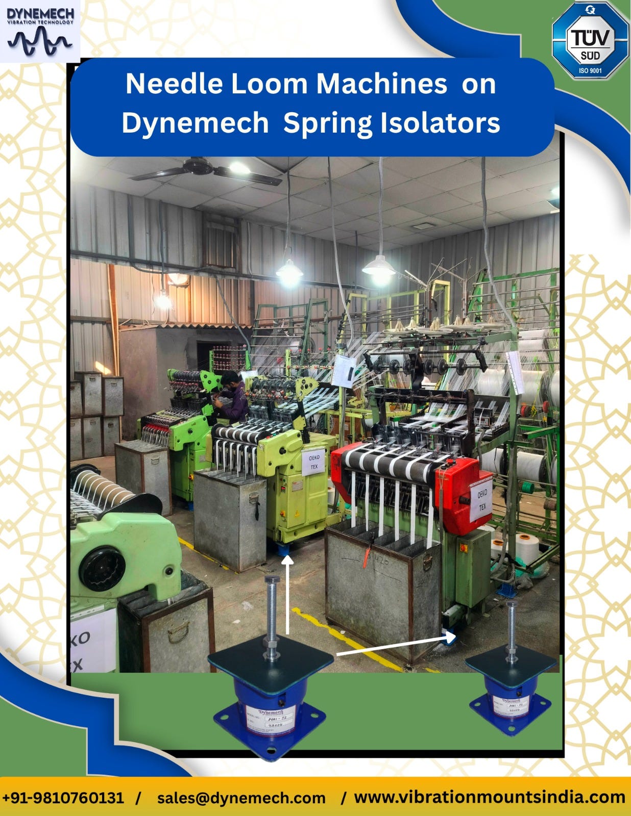 Dynemech’s Anti-Vibration Technology Screw Support Levelling Mounts for ...