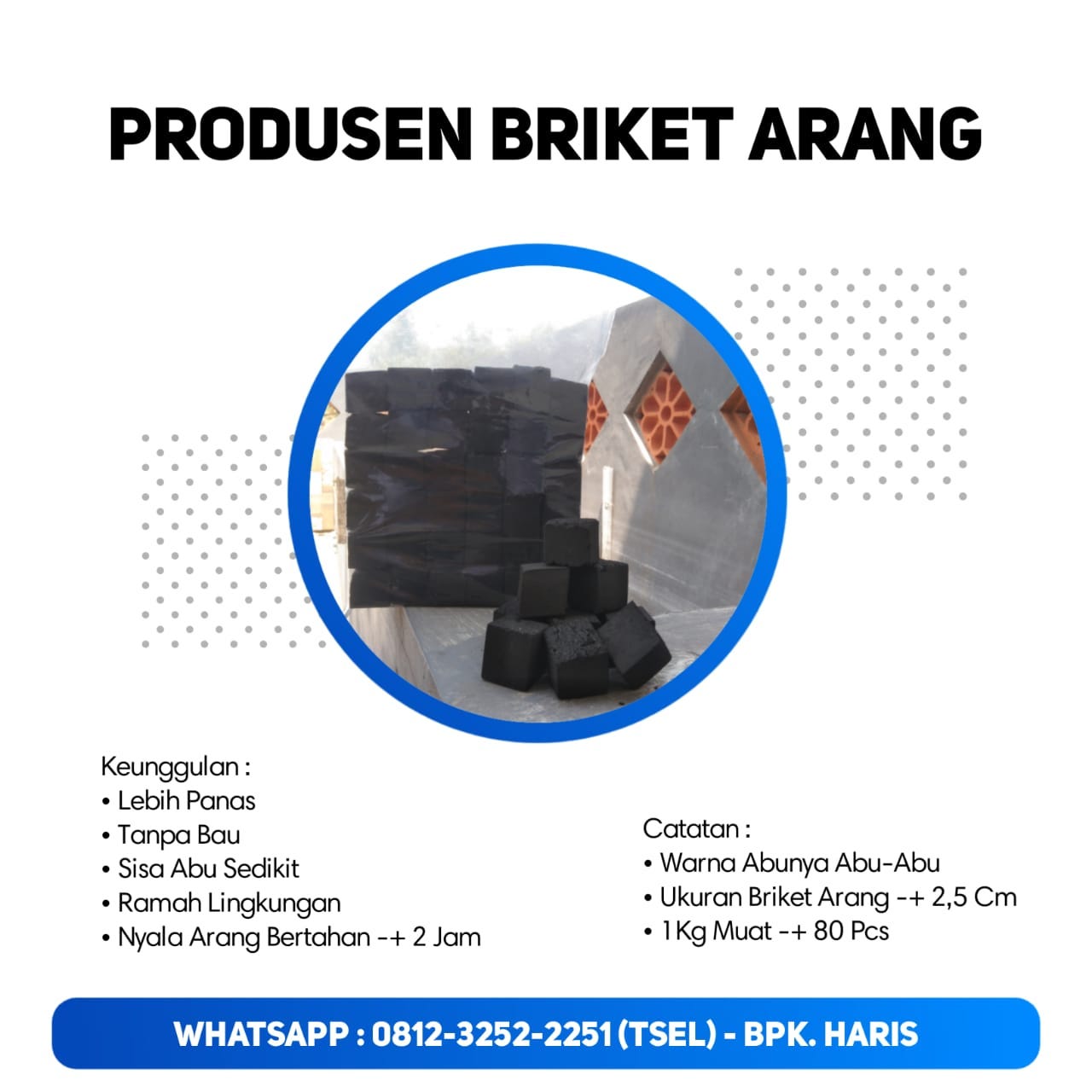 PABRIK !! TELP : 0812–3252–2251 (WA), Harga Supplier Briket Arang Batok ...
