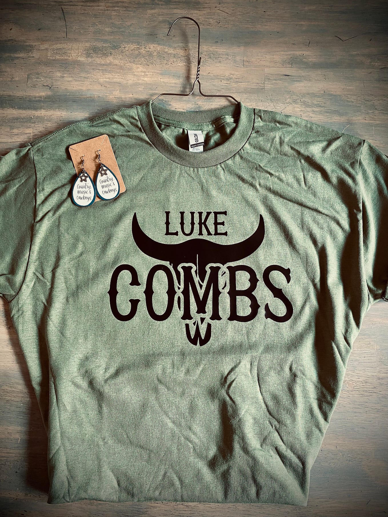 Embroidered Combs Bullhead Sweatshirt Country Music T Shirt Luke