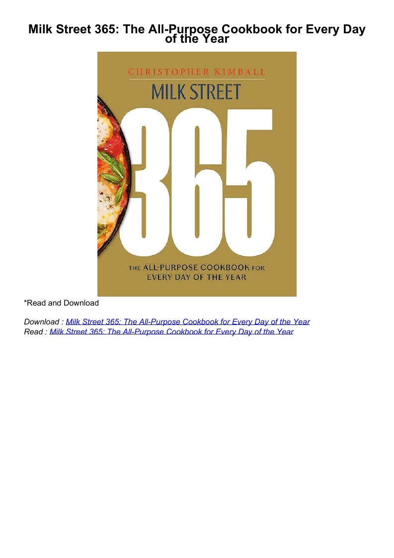 [PDF] ️DOWNLOAD⚡️ The Milk Street Cookbook (5th Anniversary Edition ...