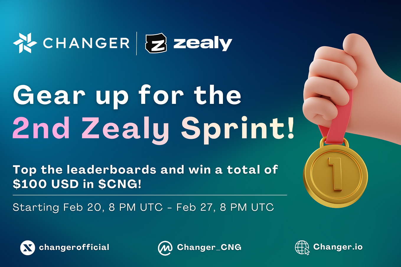 Changer 5th Zealy Sprint. Ready, Get Set, Sprint for $100 USD! | by ...