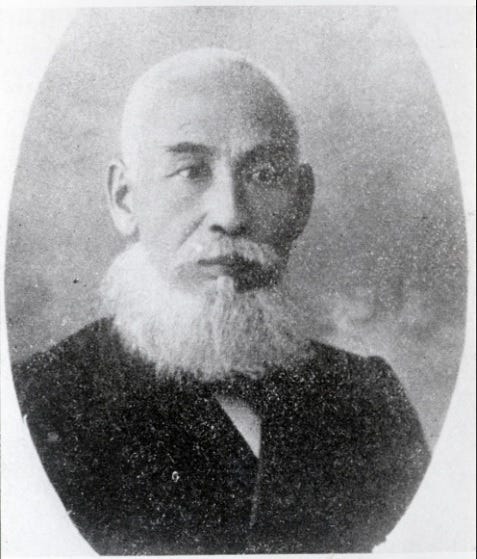Emperor Meiji and Ie Chōchoku. The first Okinawan in history to ride a ...