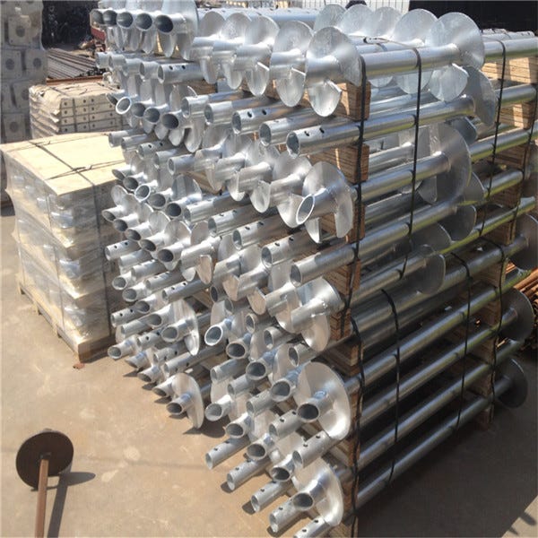 round shaft helical piles with 2 helix - Lisa8 - Medium
