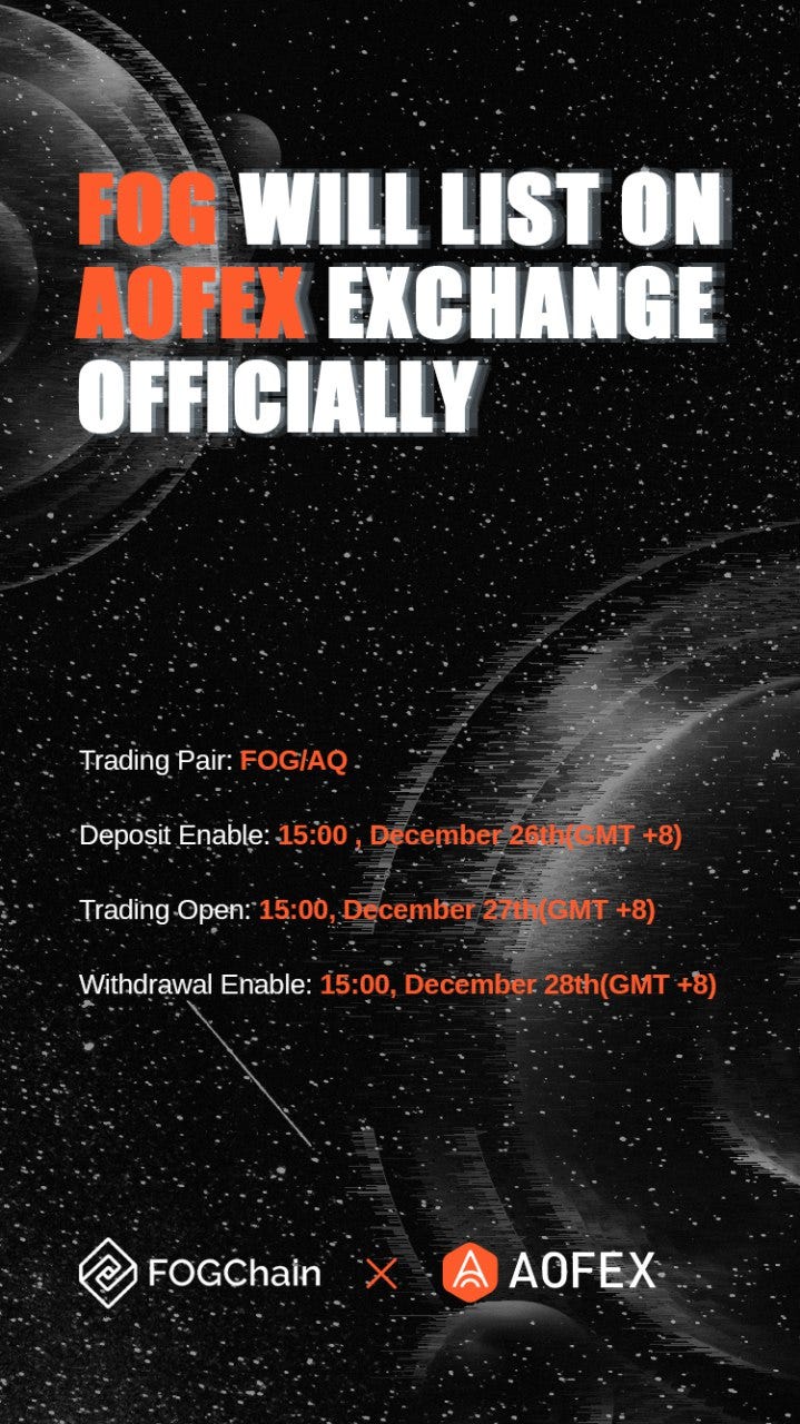 FOG Will List on LBank Exchange Officially | by Fog Chain | Medium
