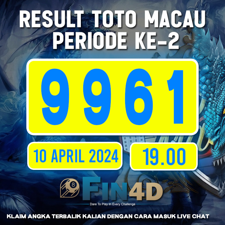 TOTO MACAU 4D PERIODE 2 TANGGAL : 16 MEI 2024 - FIN4D - Medium