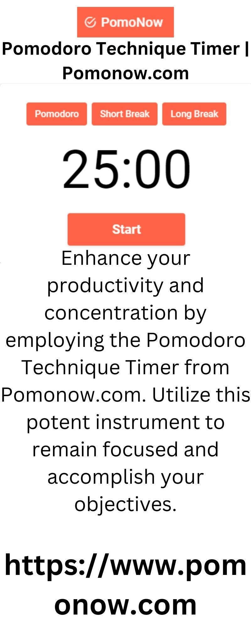 Tomato Timer Pomodoro | Pomonow.com - Pomo Now - Medium