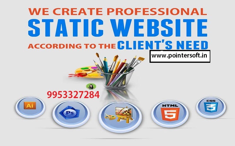 Amazing Static website design in Delhi by Pointer soft company | by Anu ...