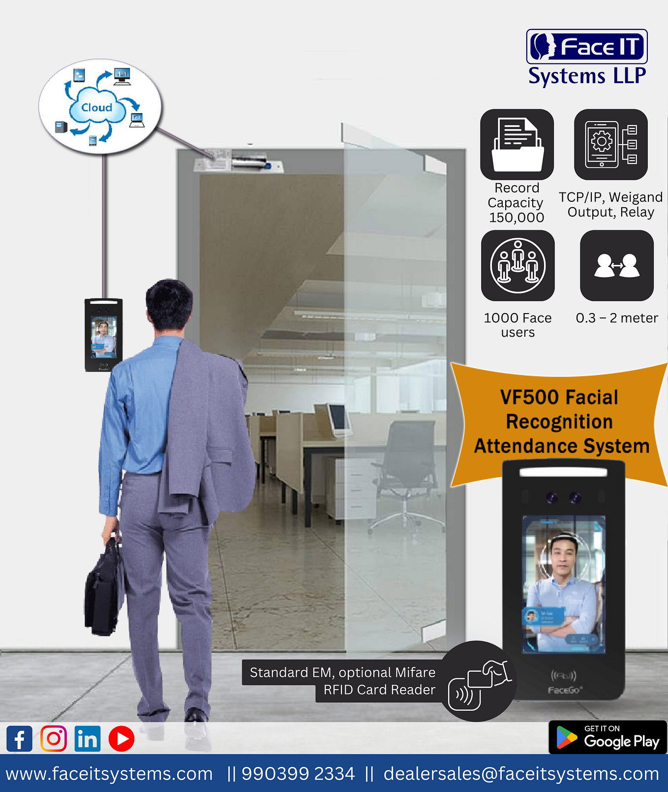 #VF600+ 🚀 Handheld Battery operated Al based Face Recognition ...
