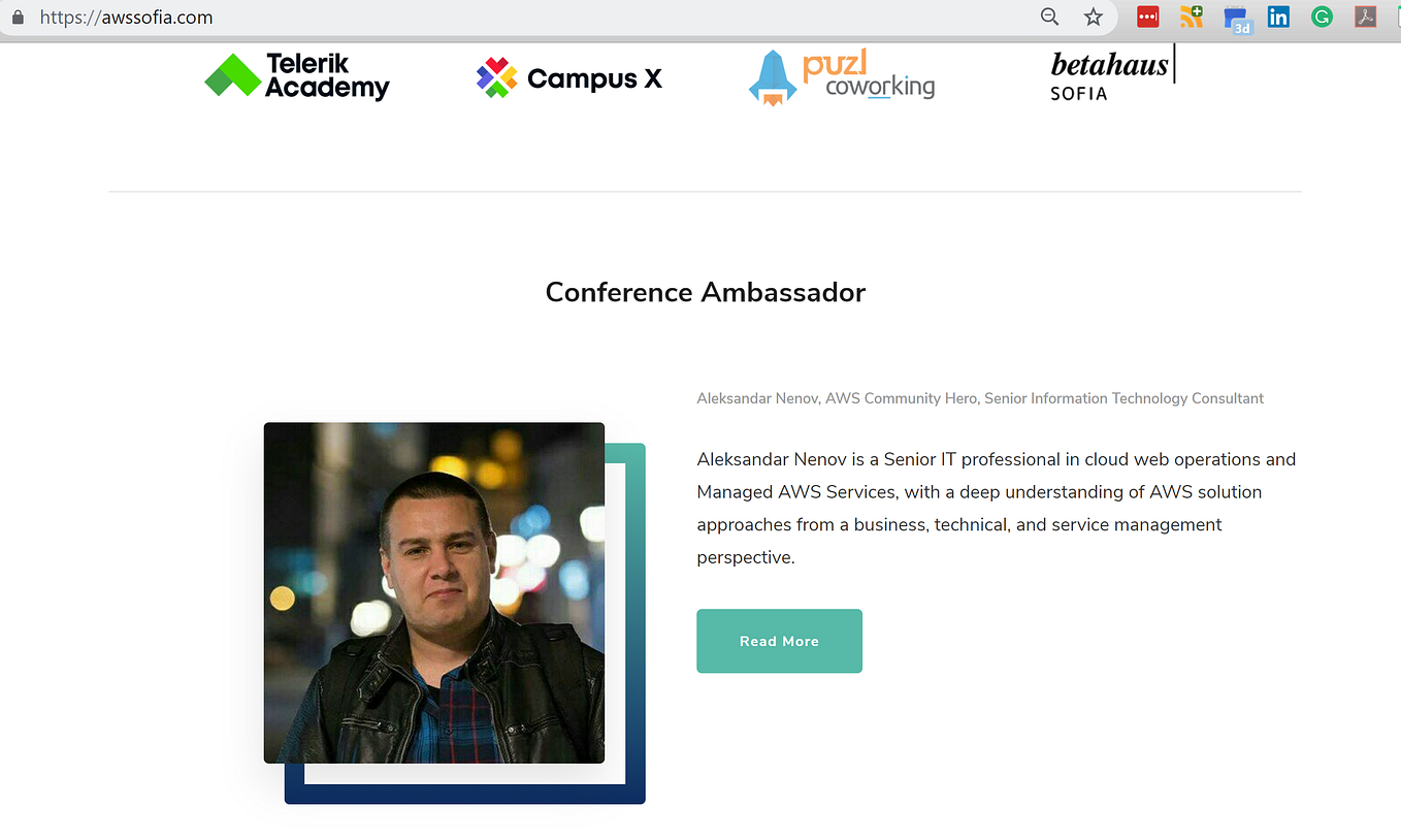 Aleksandar Nenov — AWS Community Hero, Summary of Activities in 2018 ...