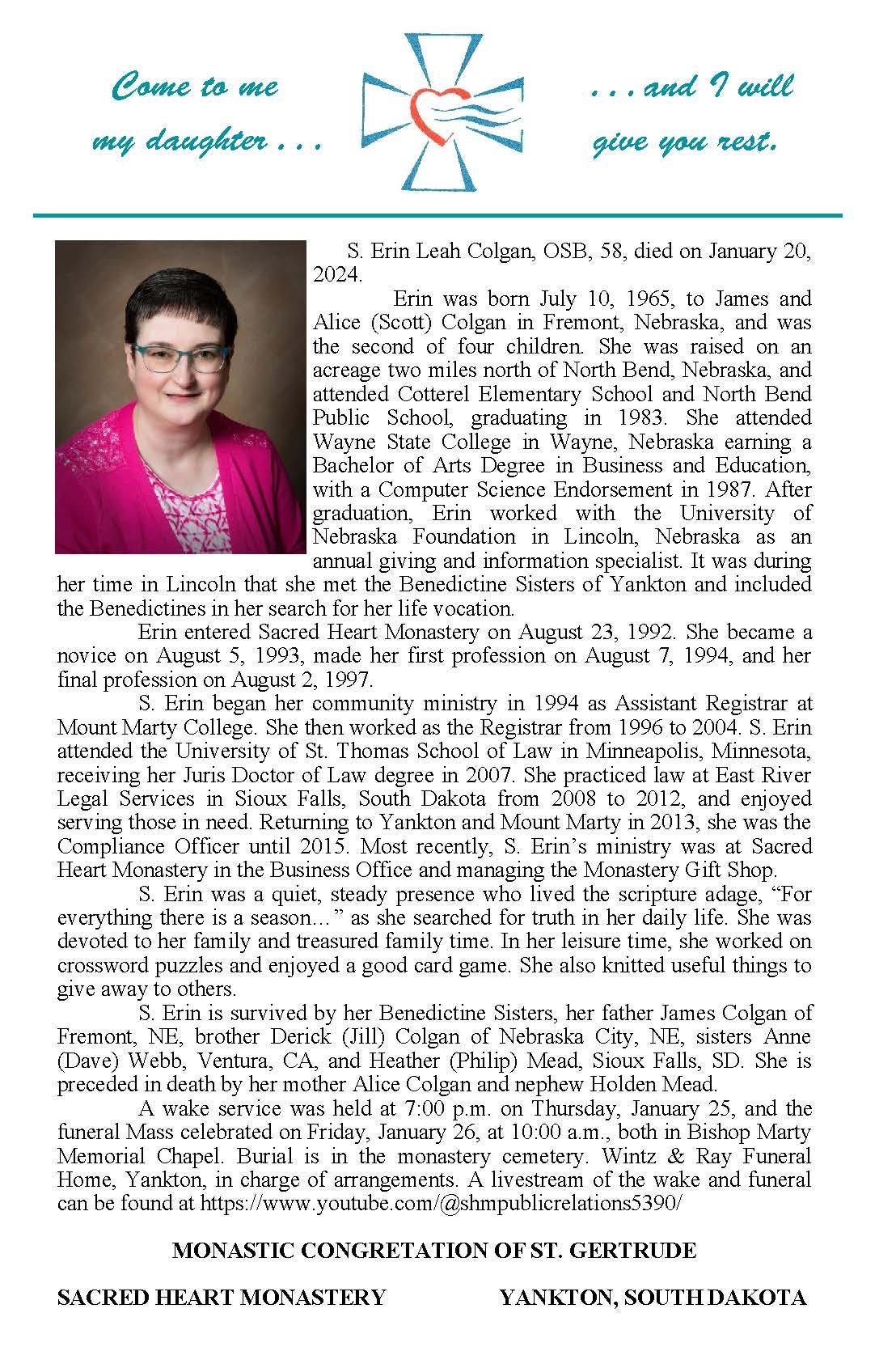 Meet Sister Valerie Cheney. How happy I am to share my story of the ...