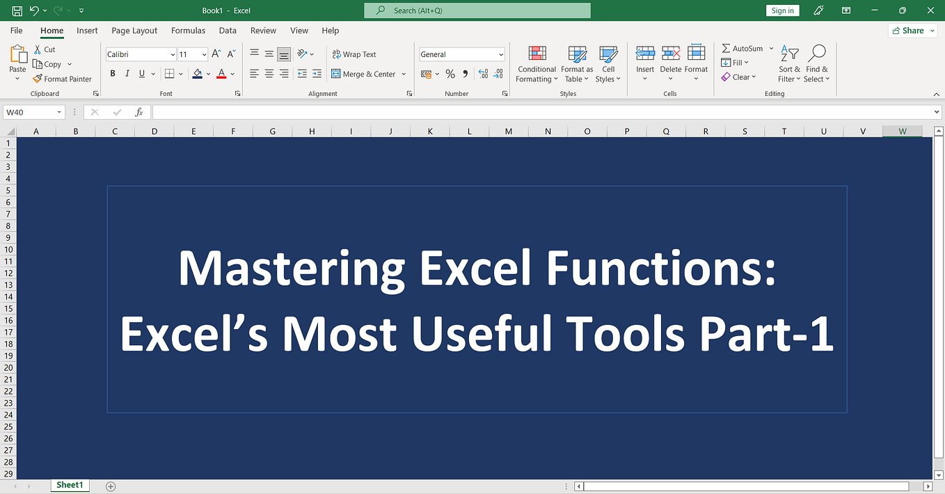 Mastering Excel Functions: Excel’s Most Useful Tools Part-2 | by Leo Da | Sep, 2024 | Medium