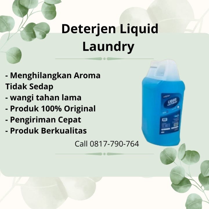 Deterjen Liquid Laundry Jakarta Tanah Abang Call 0817-790-764 Deskripsi ...