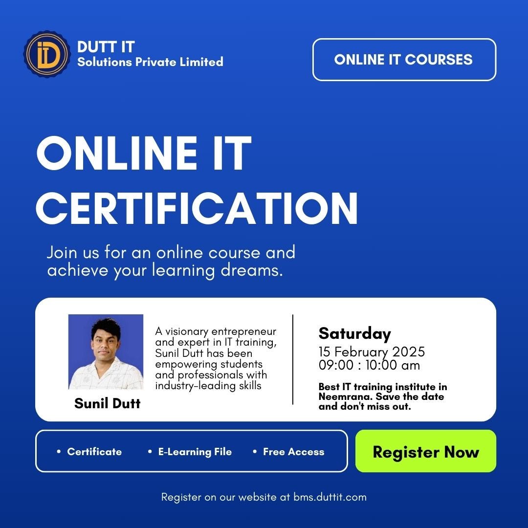 Unlock Your Coding Potential with Dutt IT Neemrana: Master the Python Basic Course | by Subham ...