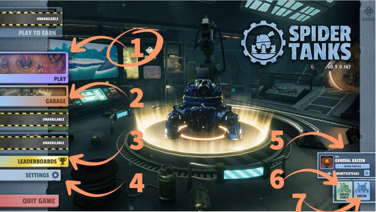SPIDER TANKS “Home” User Interface (LEADERBOARD BUTTON) | by GENERAL ...