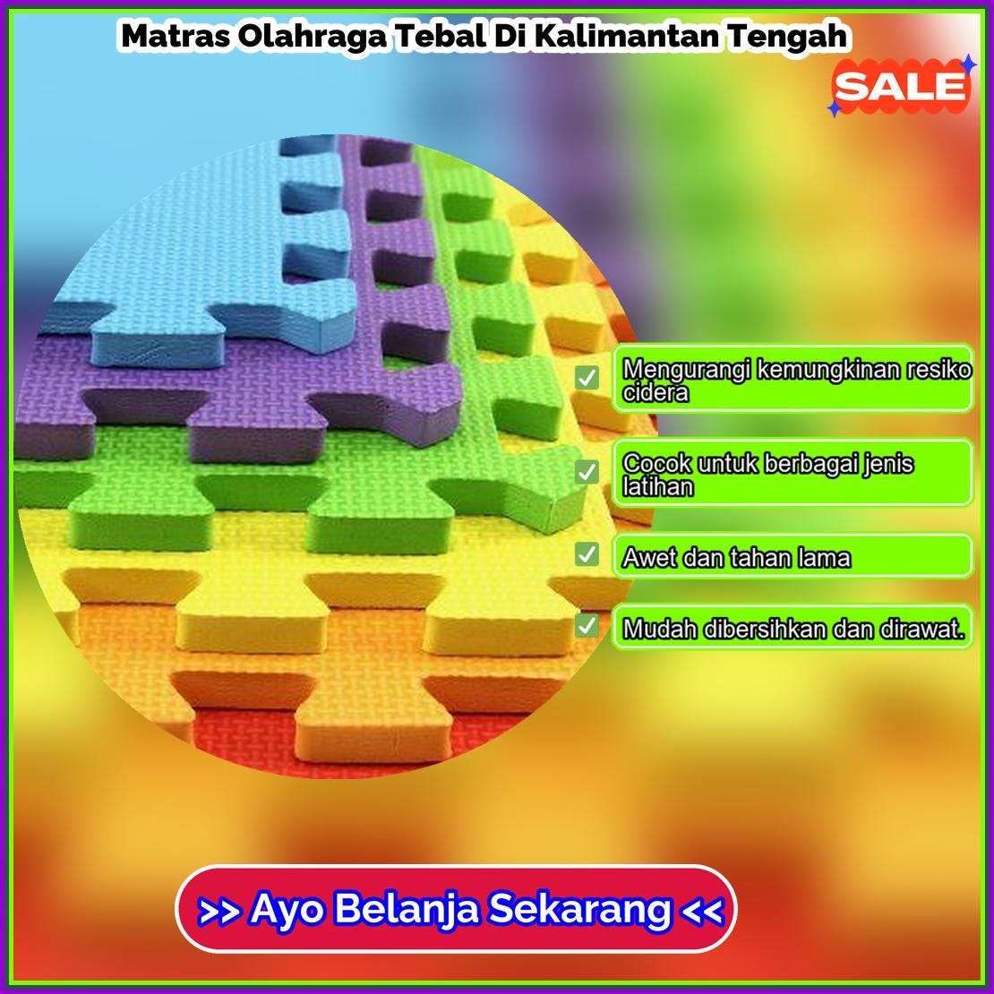 Evamat Polos 100X100 Di Kalimantan Tengah - Tatami Matras - Medium