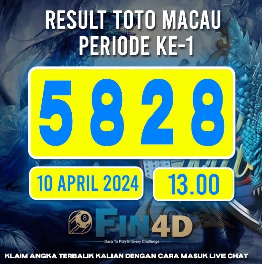 TOTO MACAU 4D PERIODE 3 TANGGAL : 05 MEI 2024 - FIN4DHOKI - Medium