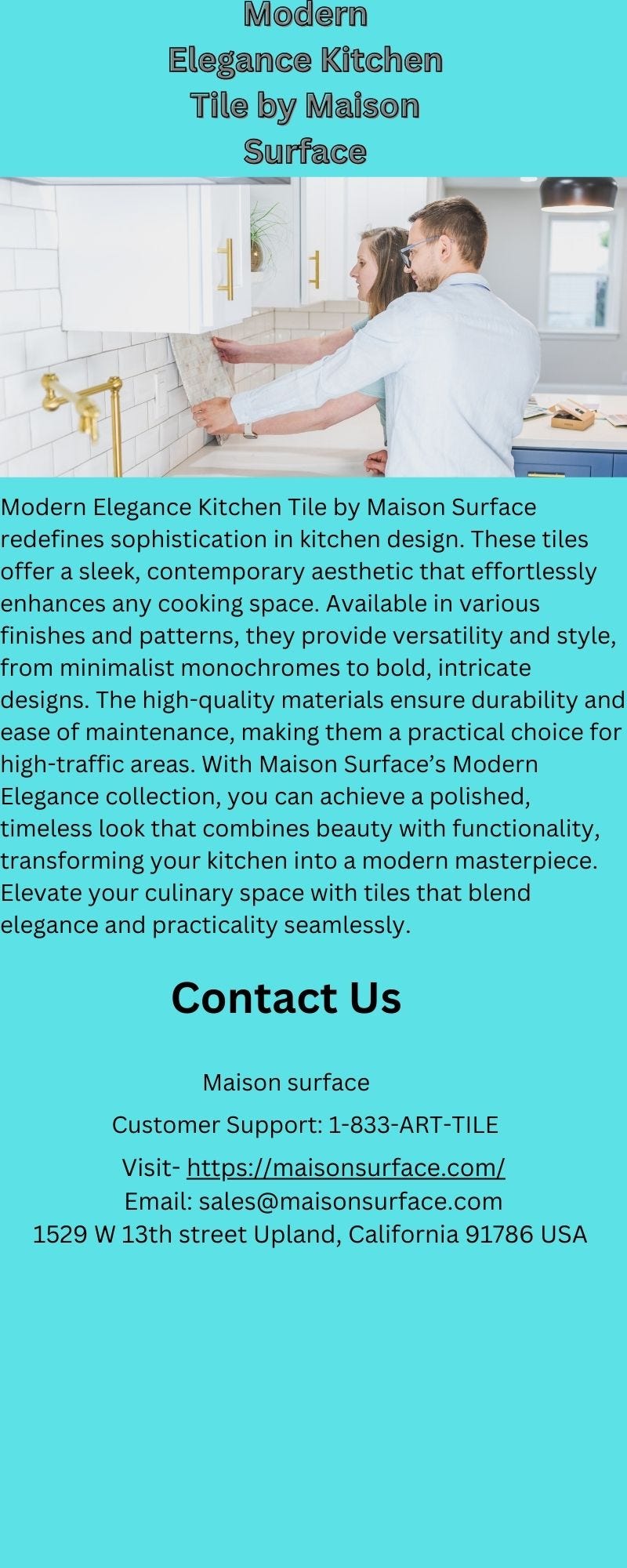 Kitchen Backsplash Tiles - Maison Surface - Medium