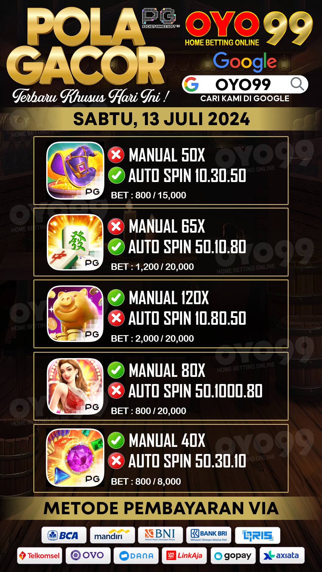 GAME GACOR HARI INI 15 JULI 2024 - OYO99_OFFICIAL - Medium