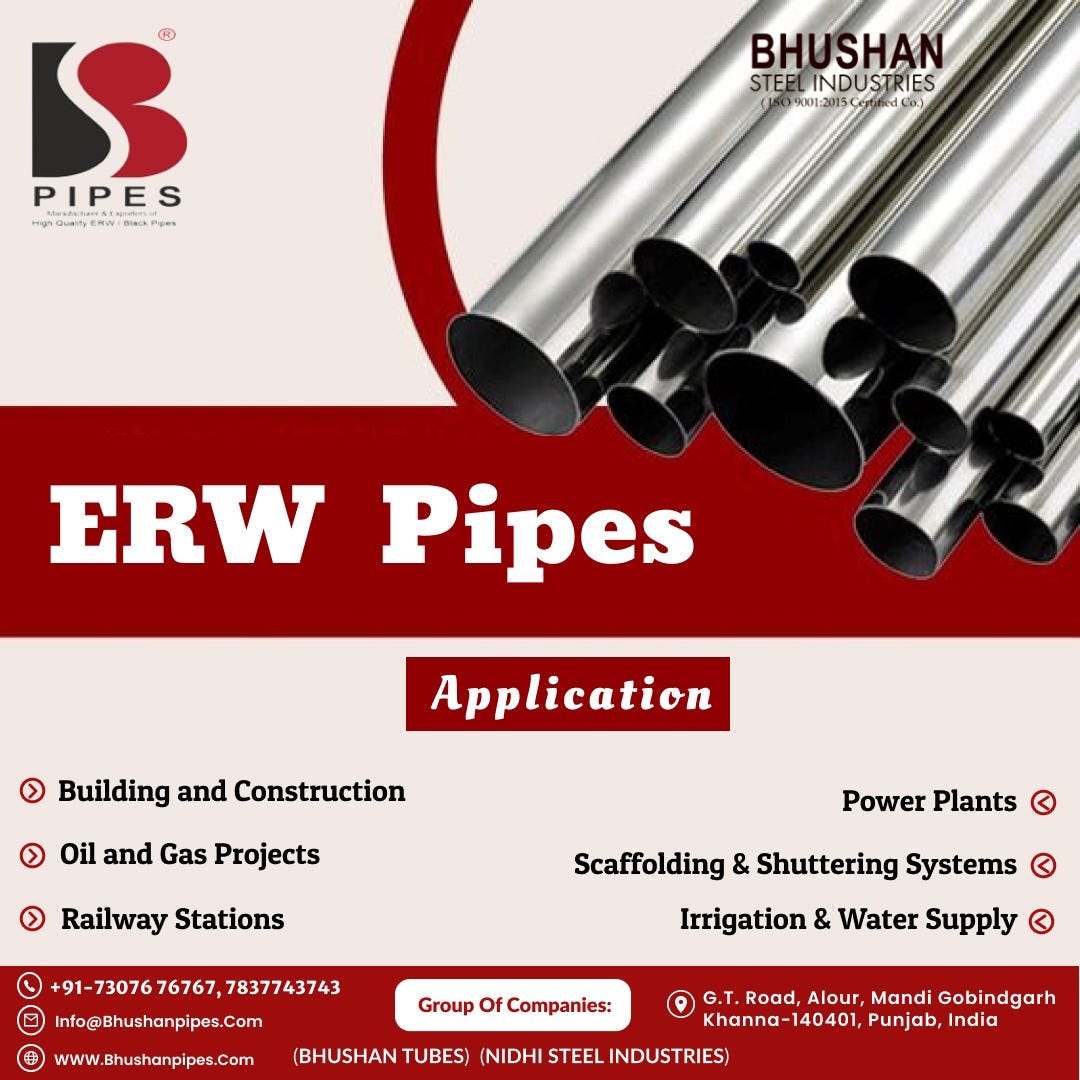 Mild Steel Hollow Section - Bhushan Pipes - Medium