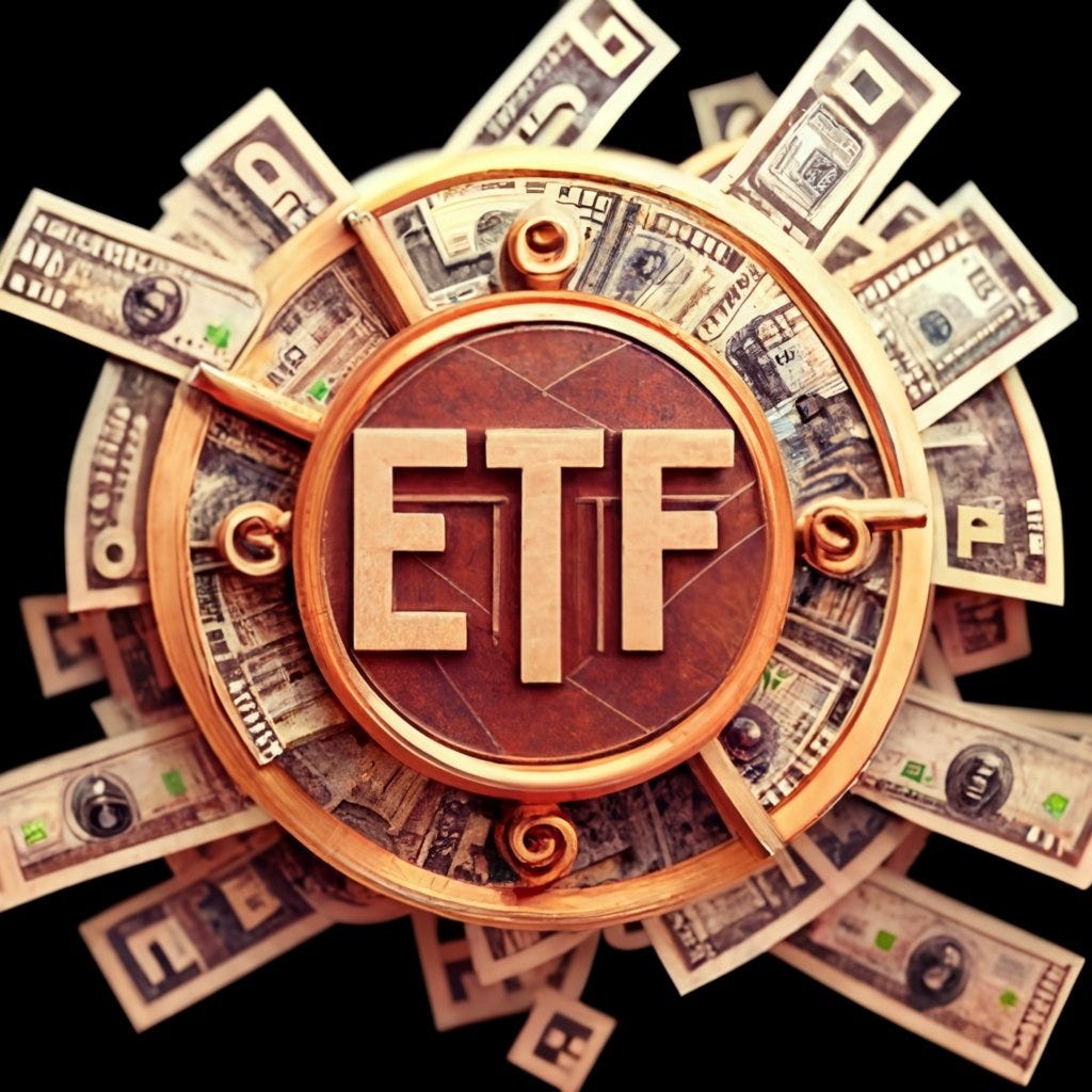 Cryptos real value is in holding the real thing using a decentralized ledger system. ETFs are ...
