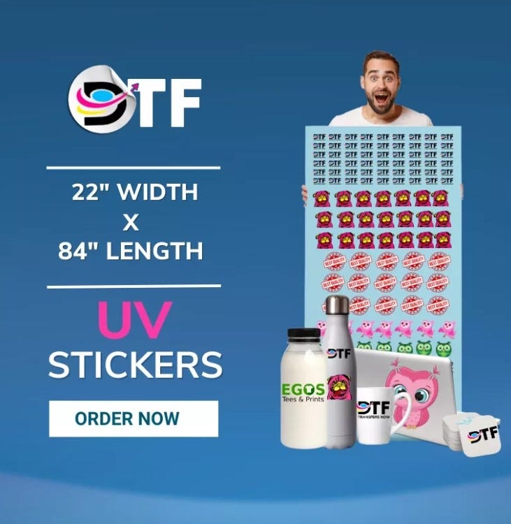 UV DTF Sticker Gang Sheet Custom 12" X 22" - Dtf transfers now - Medium