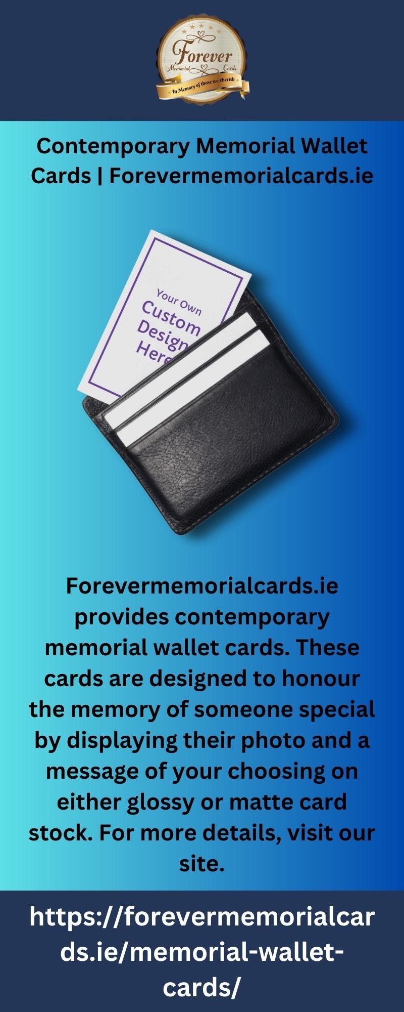 Double-sided Memorial Acknowledgement Cards | Forevermemorialcards.ie ...