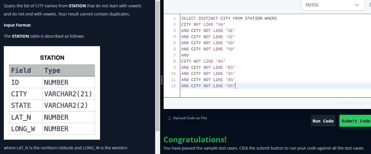 Solution to HackerRank SQL Practice Questions | by Notebook | Medium